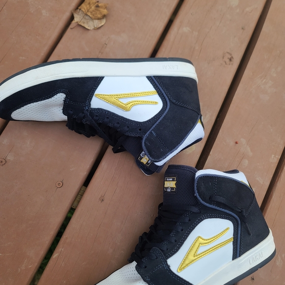 lakai | Shoes | Lakai Hightop Sneakers In Black And Gold | Poshmark